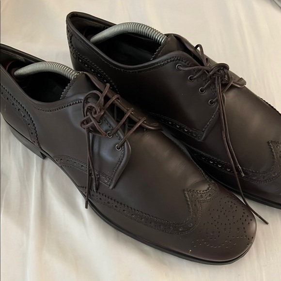 Miu Miu | Shoes | Miu Miu Brown Oxford Shoes With Classic Broguing ...